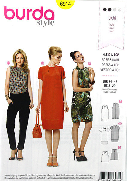 BURDA STRIH "6914" šaty a top - Galantéria Ribbon