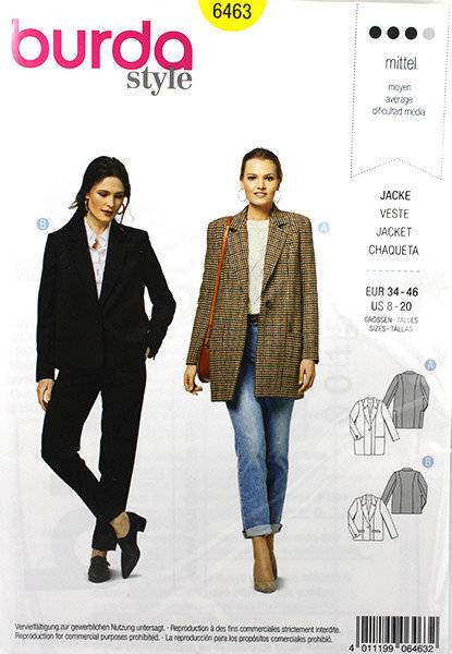 BURDA strih "6463" sako - Galantéria Ribbon